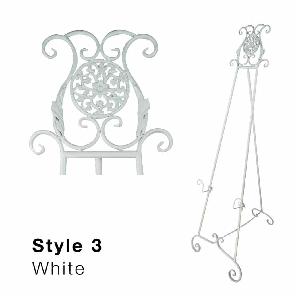 Ornate Metal Display Easel - Elegant Easel in a variety of colours