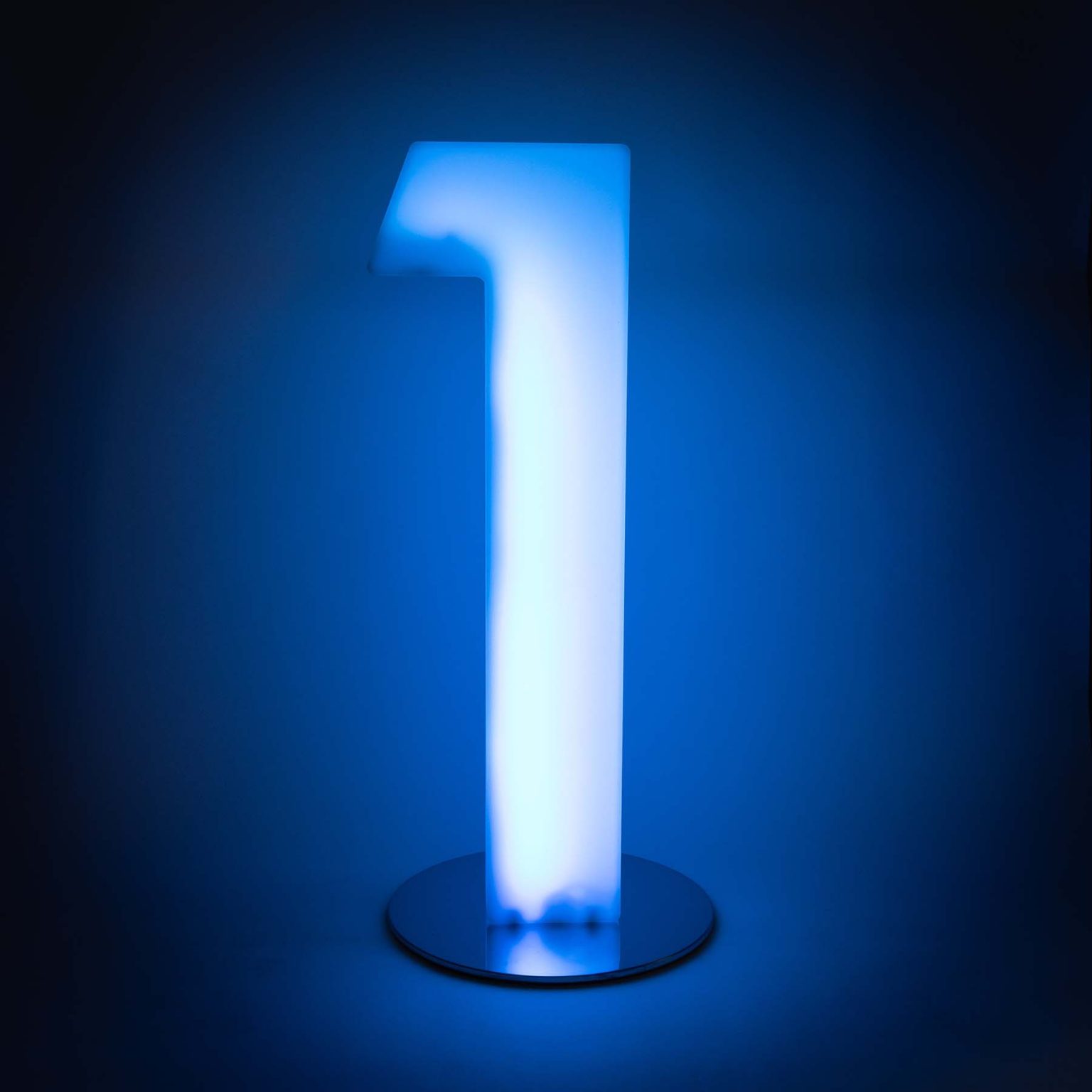 Light Up Numbers 83cm - Rechargable Wireless RGB LED Numbers