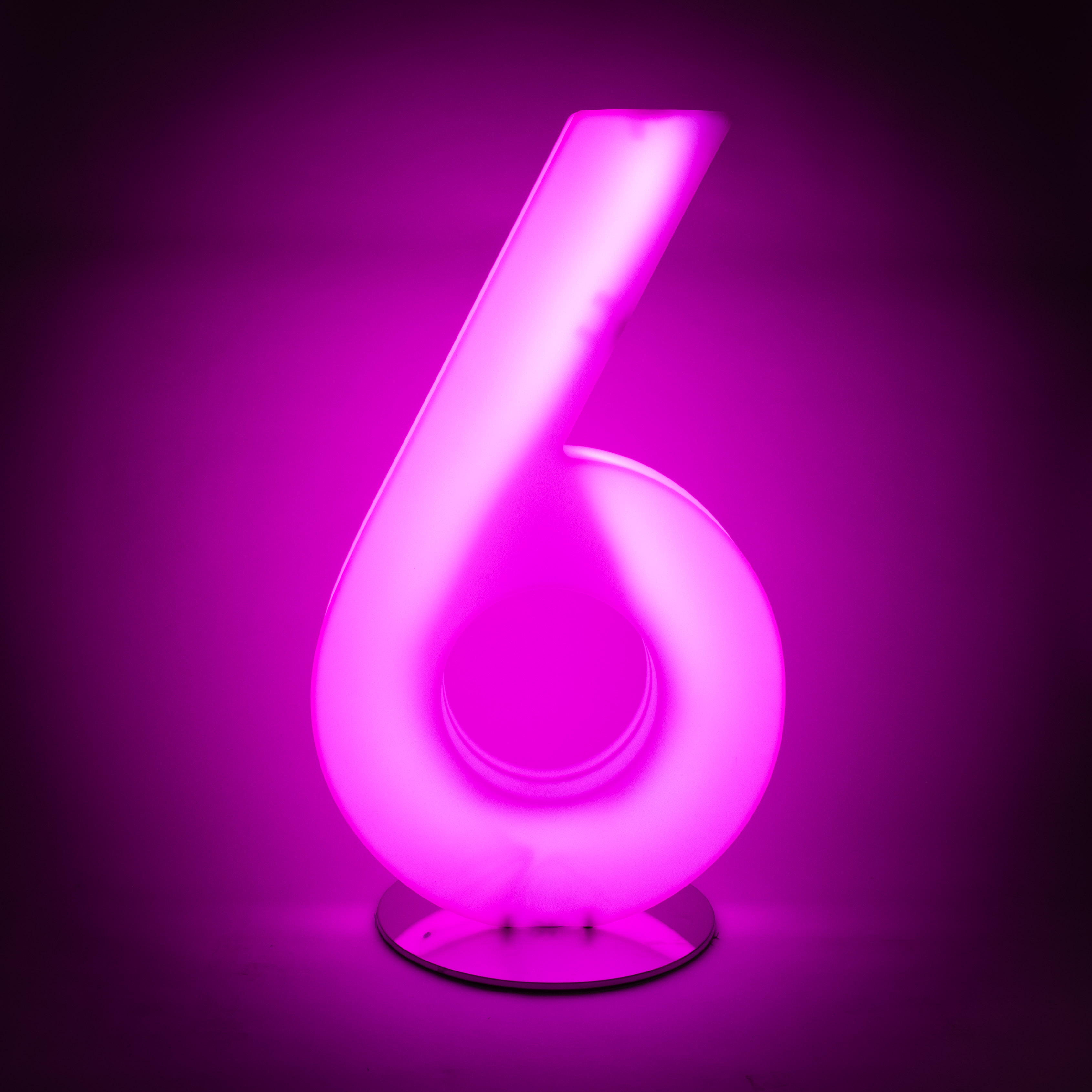 Light Up Numbers 83cm - Rechargable Wireless RGB LED Numbers