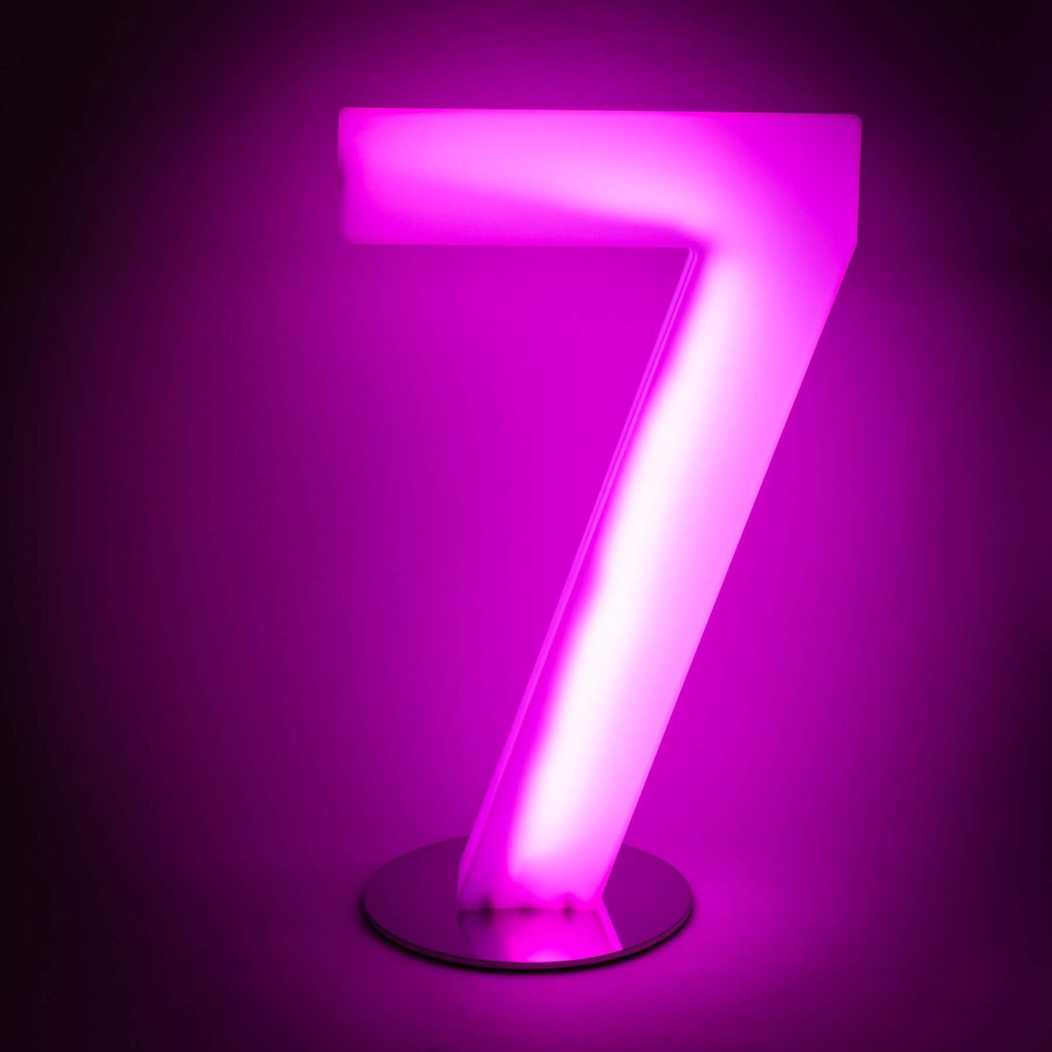 Light Up Numbers 83cm - Rechargable Wireless RGB LED Numbers