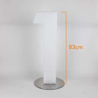 Light Up Numbers 83cm - Rechargable Wireless RGB LED Numbers