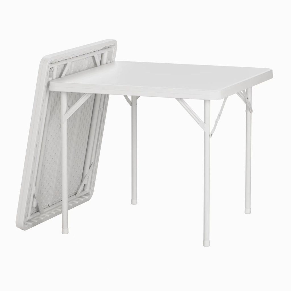 Square Trestle Table - 87cm Folding | Portable Fold-Flat Design