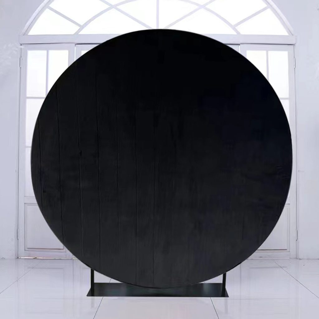 Round Velvet Backdrop Cover - White Black, Blue Or Pink