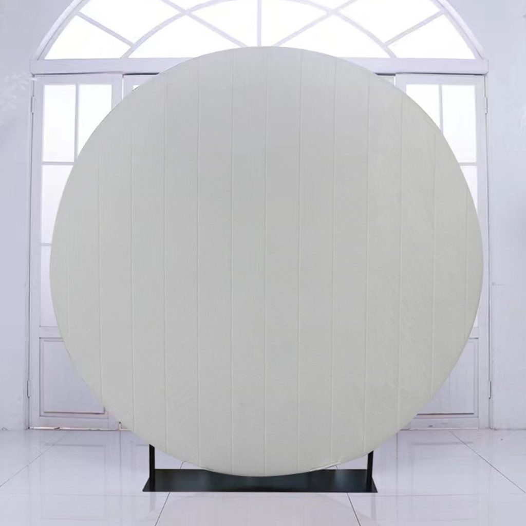 Round Velvet Backdrop Cover - White Black, Blue Or Pink