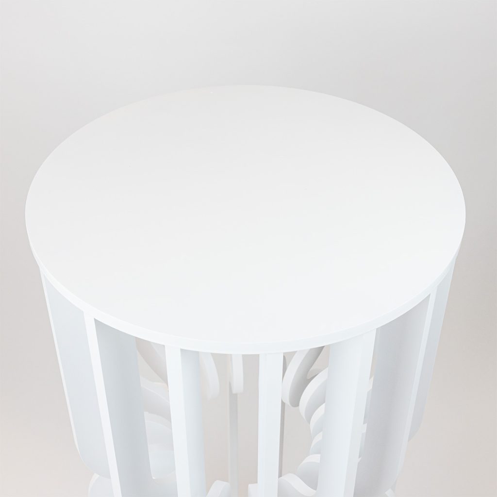 MDF Curved Hourglass Plinth - White 80cm or 90cm | Pedestal