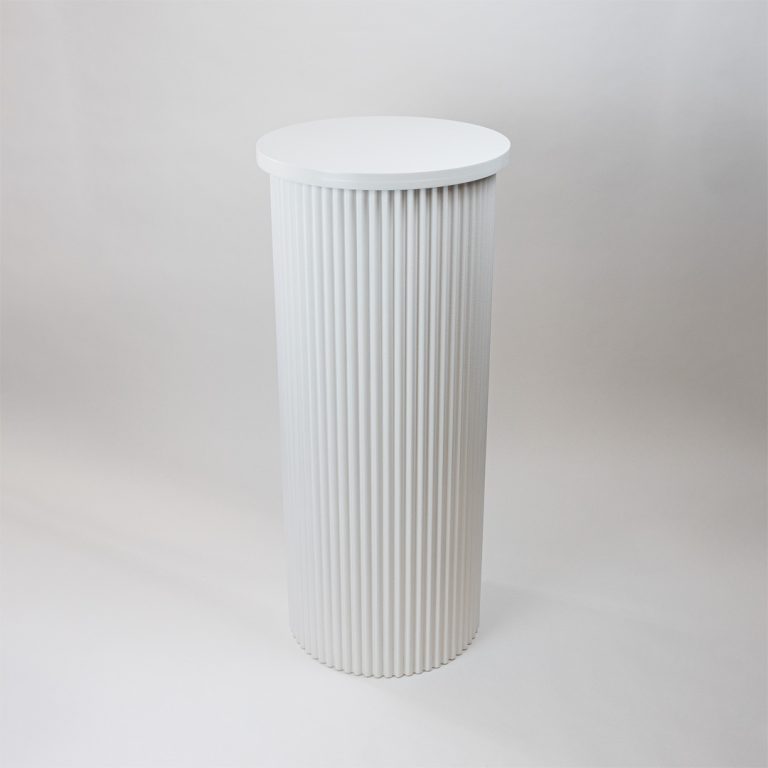 MDF Ripple Plinth - White 80cm or 90cm | Wedding Pedestal