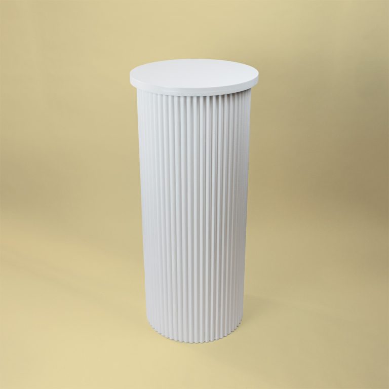 MDF Ripple Plinth - White 80cm or 90cm | Wedding Pedestal