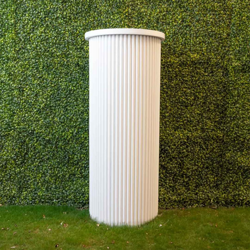 MDF Ripple Plinth - White 80cm or 90cm | Wedding Pedestal