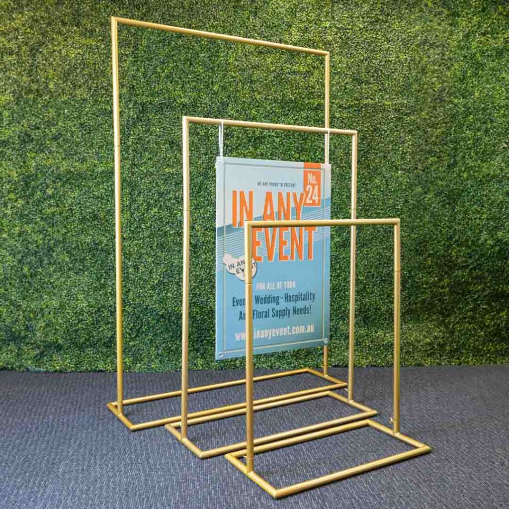 Metal Signage Stand - Events or Weddings In White, Black Or Gold