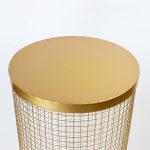 Metal Mesh Wire Plinth 3-Pce Set - In White, Black Or Gold