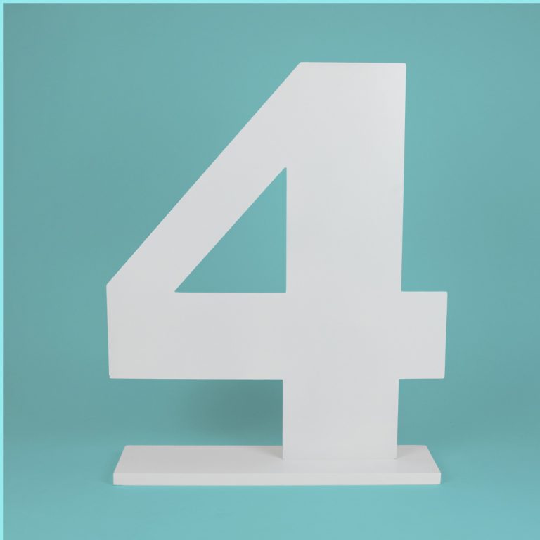 60cm MDF Birthday Numbers With Stand - 0 to 9 Available