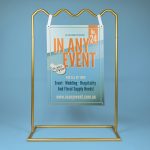 Wave Signage Stand | Elegant & Portable Event Sign Holder